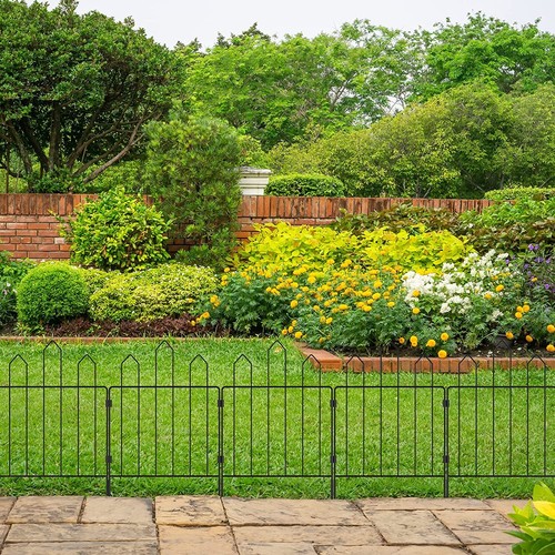 Small Garden Flower Bed Fence 10 Panels 16.8in x 10.9ft Animal Barrier ...