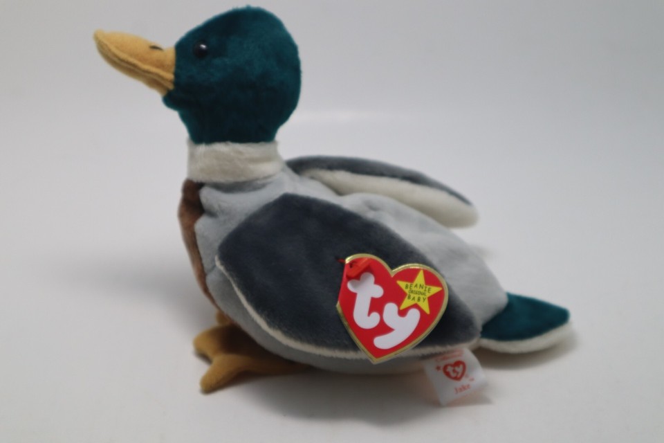 CBOT Jake the drake mallard duck VINTAGE TY BEANIE BABY Plush toy ...