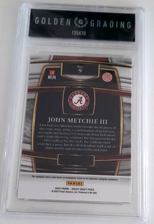 John Metchie III 2022 Select Draft Picks Blue Retail RC #9 Concourse GG ...