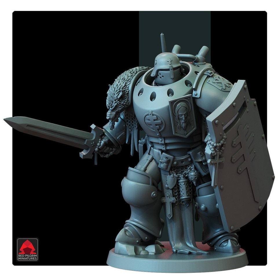Red Pilgrim - Lieutenant in Machine Armor - Compatible w/ Grimdark ...