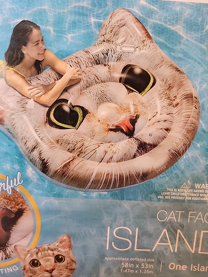 Intex Cat Face Island Floatie Brand New Fast Shipping 78257587841 | eBay UK