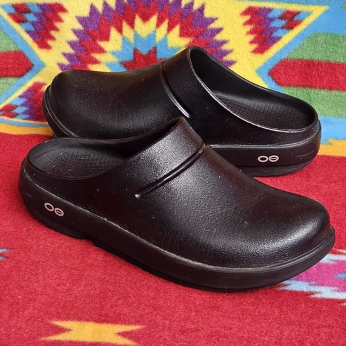 OOFOS OOcloog Womens Size 8 Casual Slip On Recovery Black Clogs | eBay