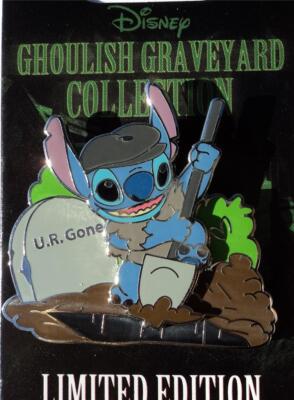 Disney Ghoulish Graveyard Halloween Stitch as a Gravedigger Undertaker ...