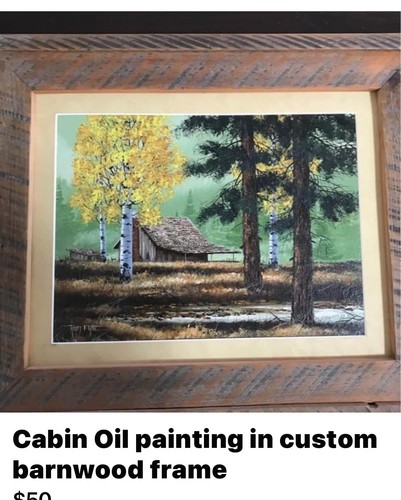 Signed Roger Flythe Western Landscape Barn In Fall Oil On Canvas ...