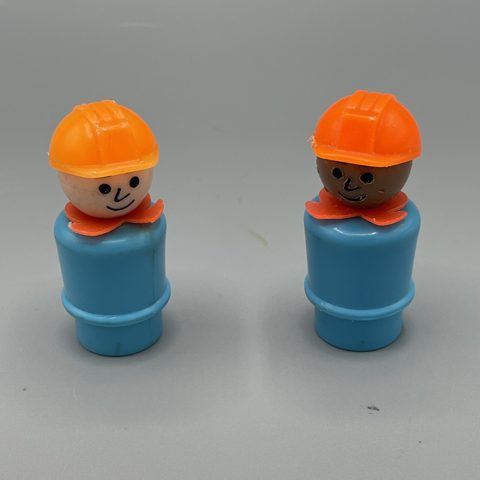 Vintage Fisher Price Little People Construction Worker Figures Set of 3 ...