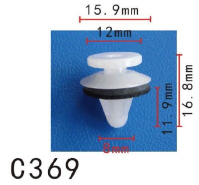 20X Fit Mitsubishi MB696120 Side Garnish Moulding Trim Rivet Retainer ...