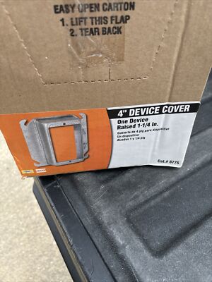 Hubbell-Raco Drawn Square Single Device Cover Steel Gray 4". ( Lot of ...