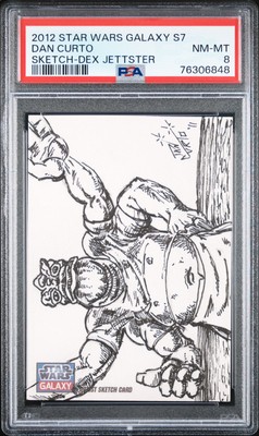 2012 TOPPS STAR WARS GALAXY SER 7 SKETCH CARDS DEX JETTSTER DAN CURTO ...