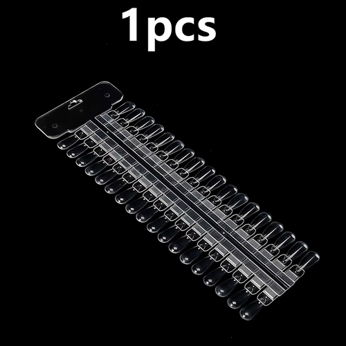 36Pcs Natural/Clear Color Card Removable Nail Art Display False Nail ...