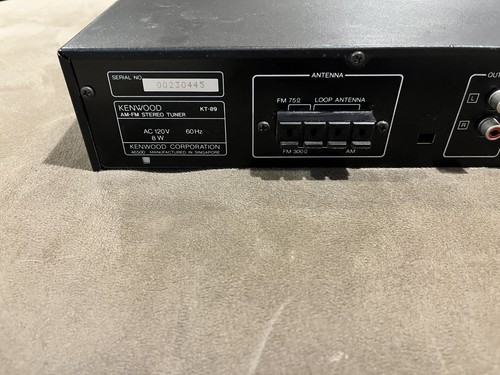 Kenwood KT-89 Quartz Synthesizer AM FM Stereo Tuner Tested Working | eBay