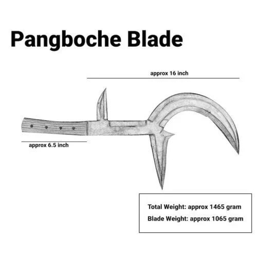 Custom Handmade Carbon Steel Full Hunga Munga African Hunting Pangboche ...