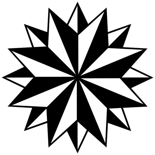 8 Point Nautical Star Outline