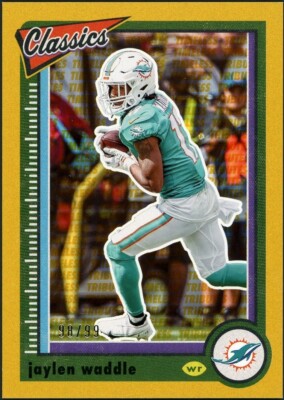 2022 Panini Classics Jaylen Waddle Gold #/99 Card #63 | eBay
