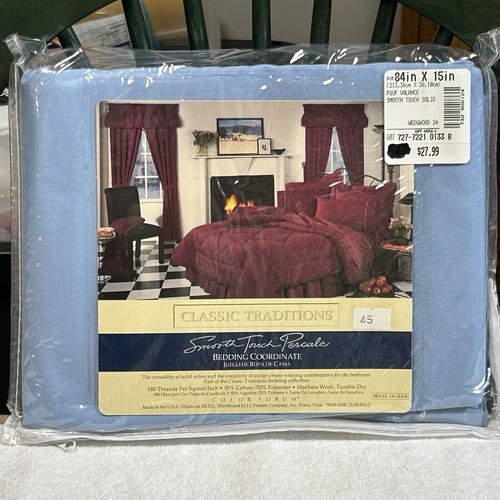 VTG Pouf Valance 84x15” Classic Traditions Blue JCPenney Smooth Touch ...