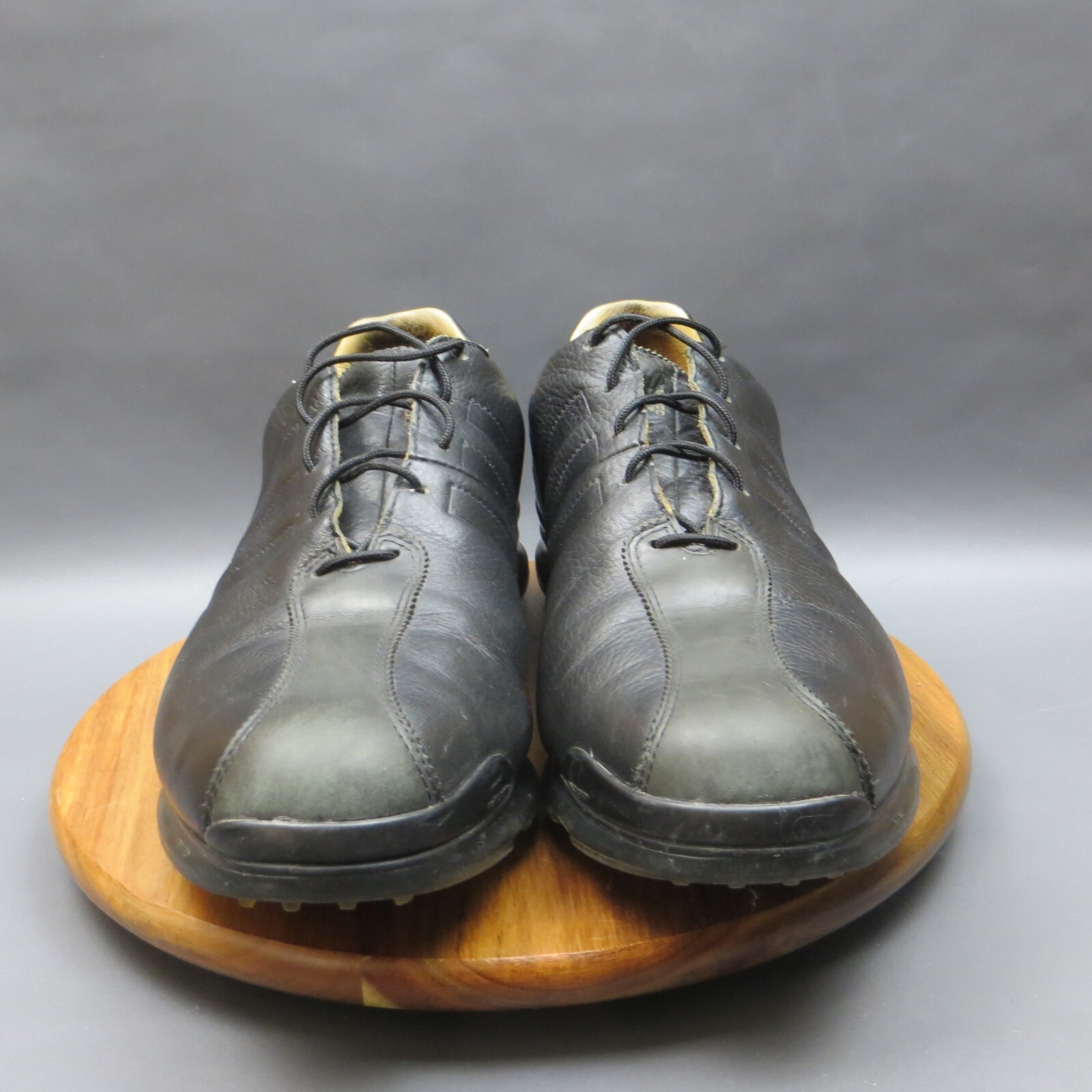 Adidas Adipure Z Golf Shoes Mens Size 11 Black Leather Spikes Sneakers ...