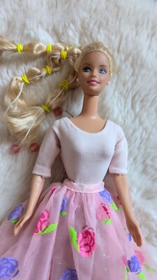 Vintage 2000 Barbie ‘Rose Princess’ Doll Pull Up Strings Hair Mattel ...