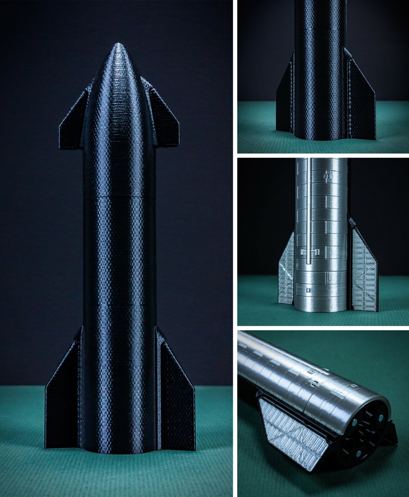 STARSHIP / SUPER HEAVY Spaceship movable parts Plastic model Space X 3D ...