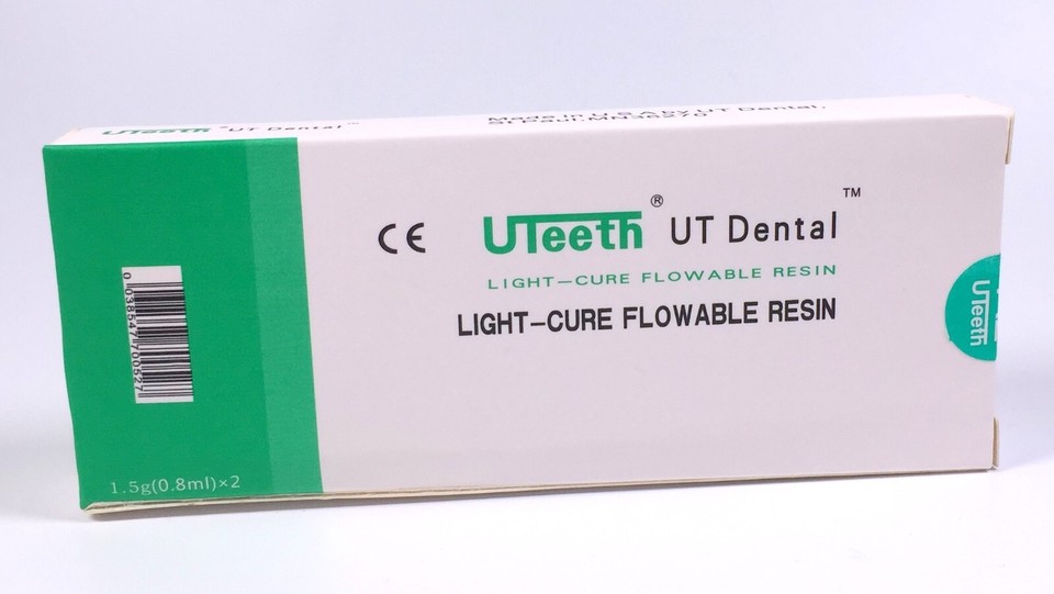 10X Dental Flowable Composite Flow Resin 2 Syringes Kit Light Cure A1 ...