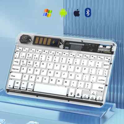 Foldable RGB Bluetooth keyboard with 78 keys for iOS, Android, Windows ...