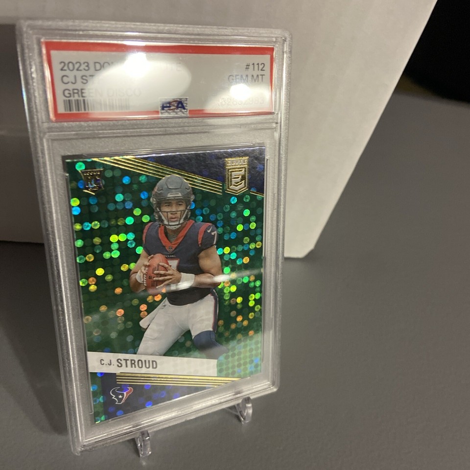CJ Stroud - 2023 Donruss Elite #112 - Green Disco - RC- PSA 10 (POP. 5 ...