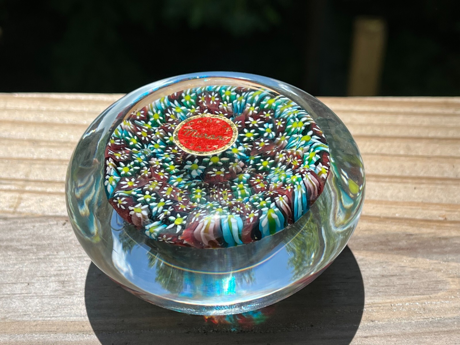 MURANO Italy 3 Fiore or ALT Close Pack Millefiori Cane Glass ...