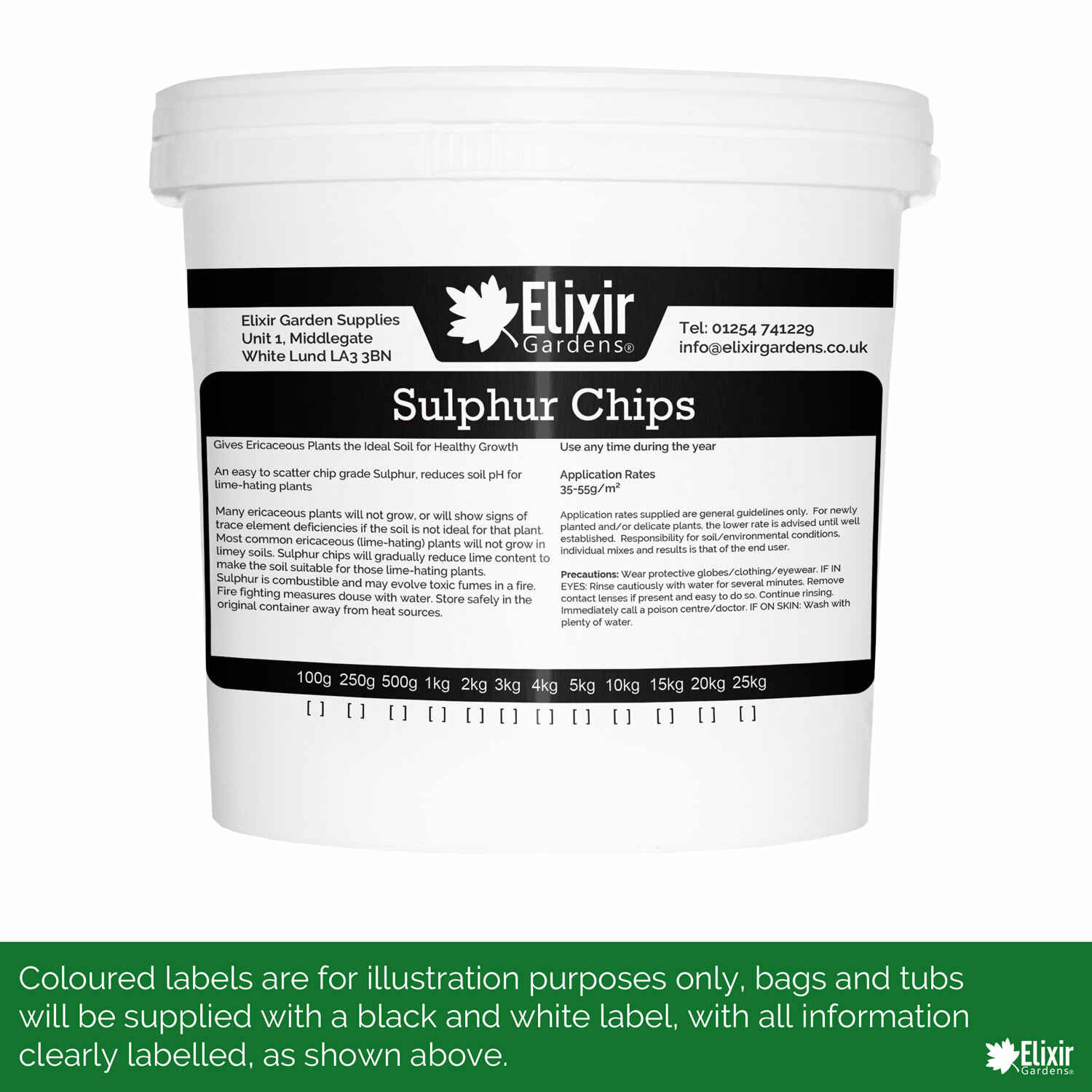 Sulphur Chips (Brimstone 90) Slow Release Fertiliser Prills & Soil ...