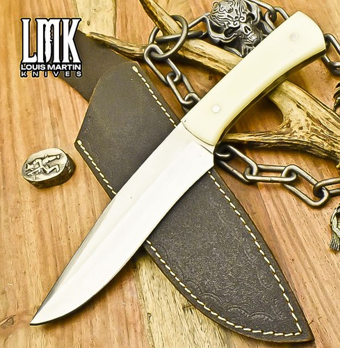 LMK Hand Forged Knife USA Full Tang Knife 440C Steel Corain EDC Unique ...