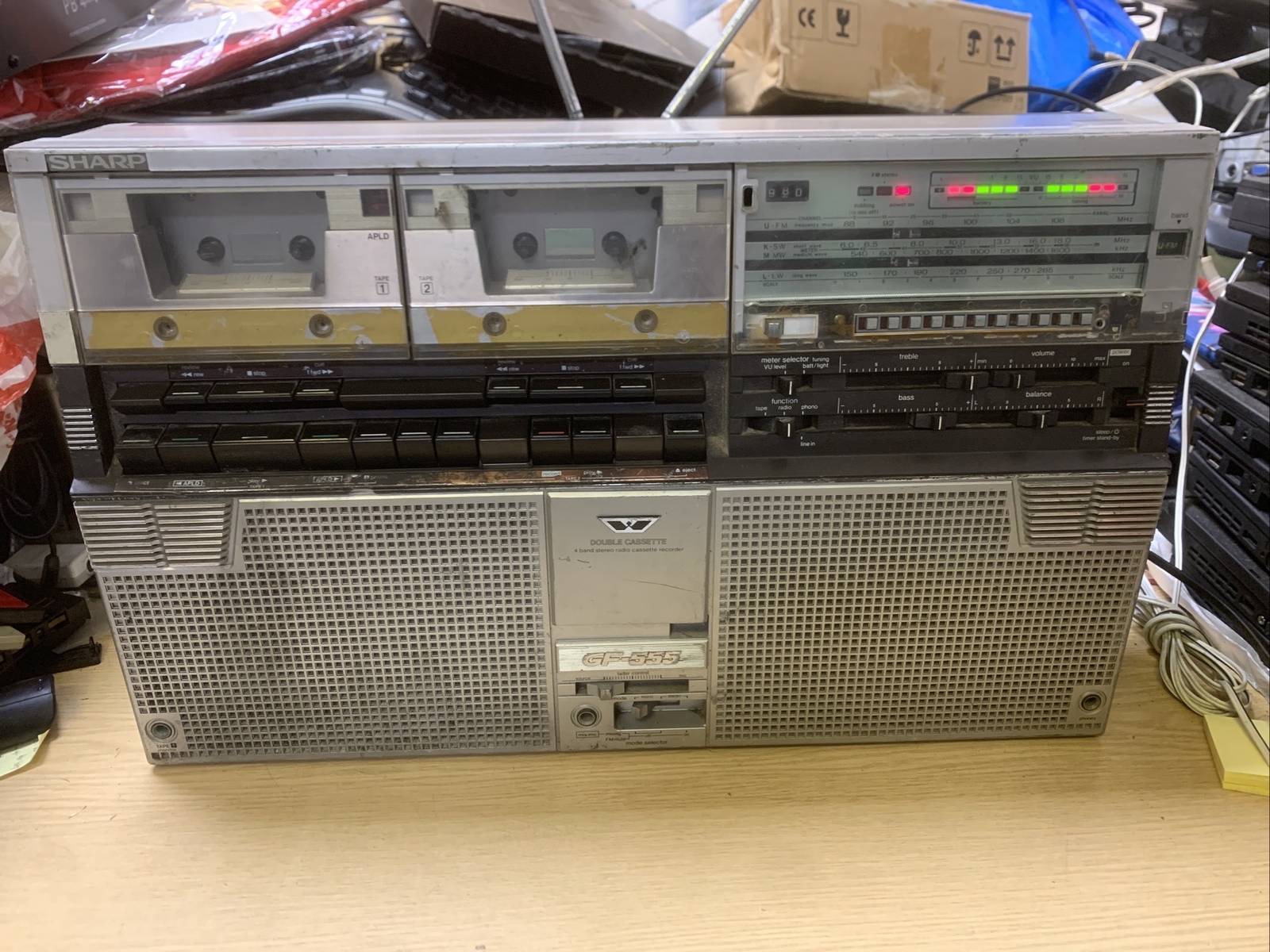 Sharp GF-555 4-Band Boombox Ghetto Blaster | Grelly UK