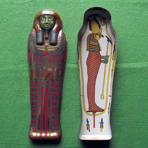 Vintage Egyptian Sarcophagus Tin Box British Museum Souvenir ...