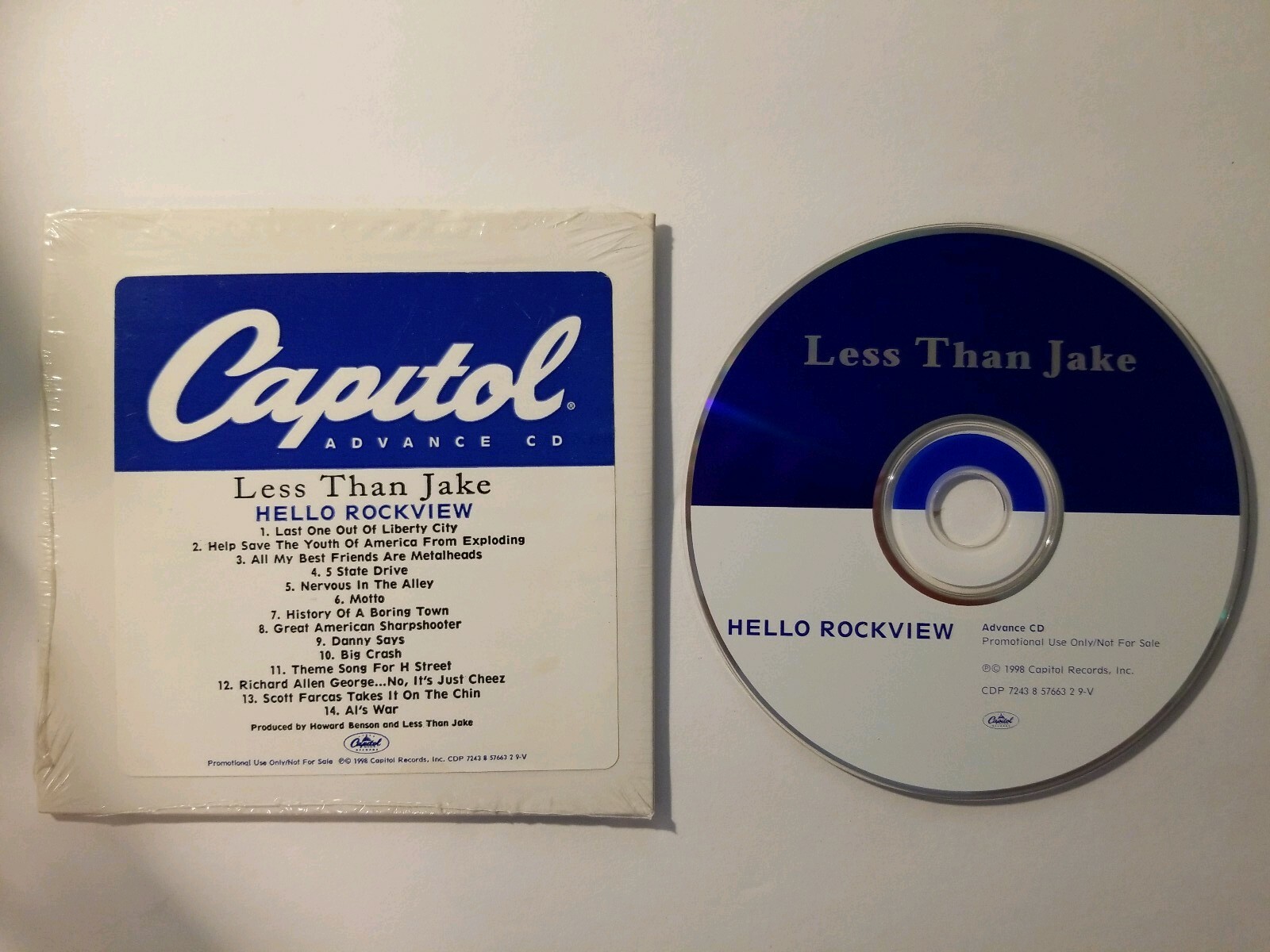 ☆ULTRA RARE☆ ADVANCED LESS THAN JAKE HELLO ROCKVIEW PROMO CD FREE ...