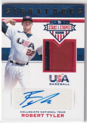 2017 Panini USA Baseball Stars & Stripes Robert Tyler #78 Jumbo Swatch ...