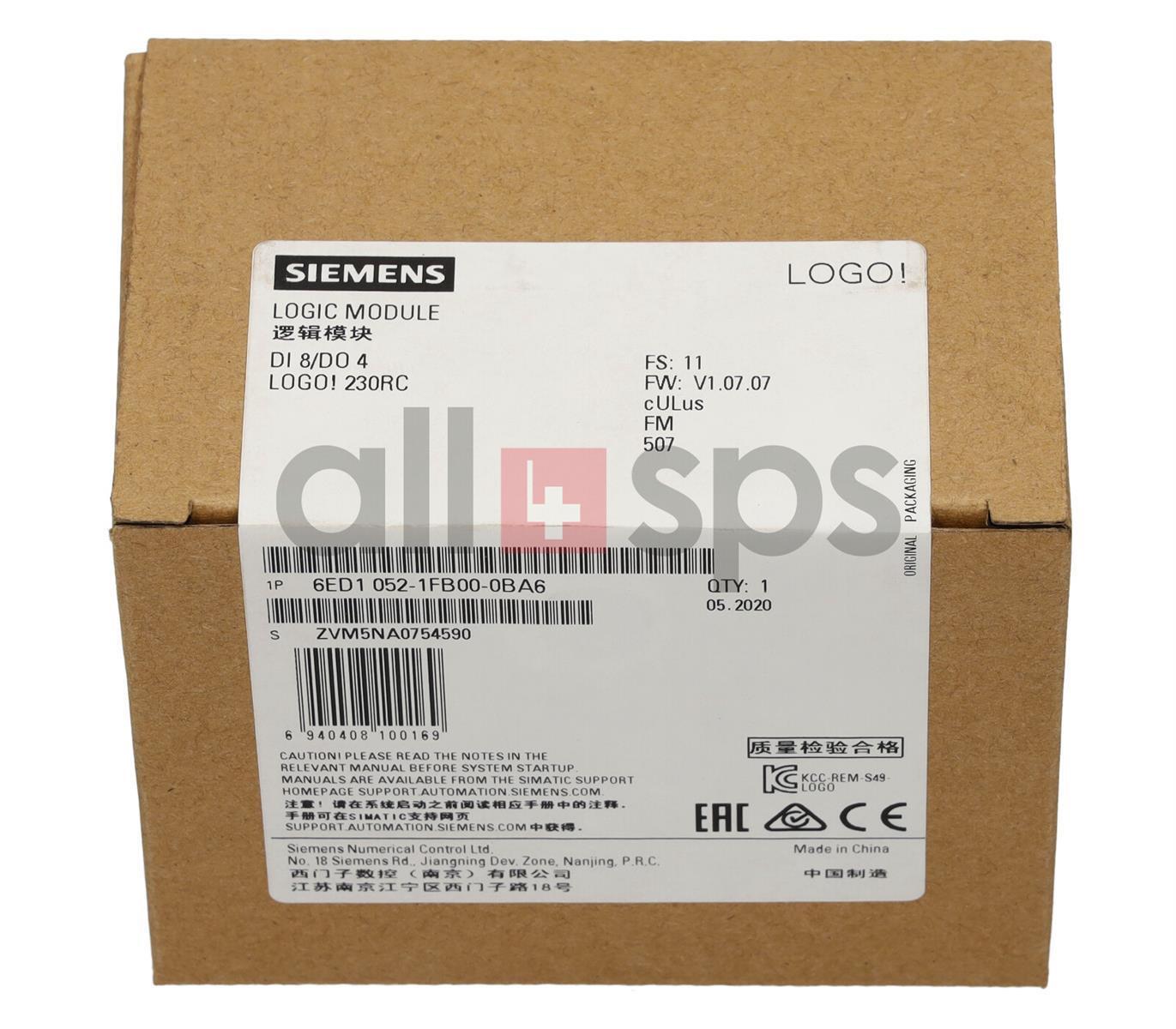 Siemens LOGO! 230RC Logikmodul (6ED1052-1FB00-0BA6) for sale online | eBay