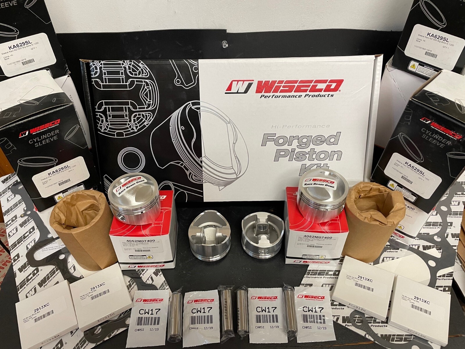 WISECO K1135 1135cc BIG BORE PISTON KIT SLEEVES Z1 KZ1000 KZ900 Z1R Z2R ...