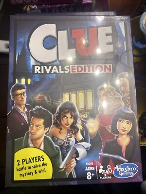 Clue Rivals Edition Board Game by Hasbro 2 Players Ages 8+ New Factory ...