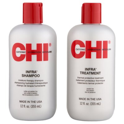 CHI Infra Shampoo Moisture Therapy Shampoo & Thermal Protect Treatment ...