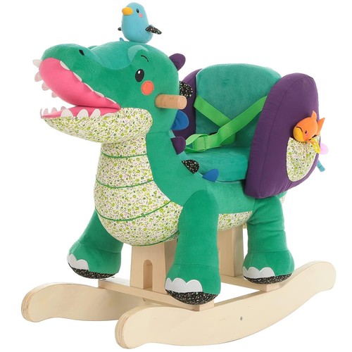 labebe Child Rocking Horse Toy, Stuffed Animal Rocker, Green Crocodile ...