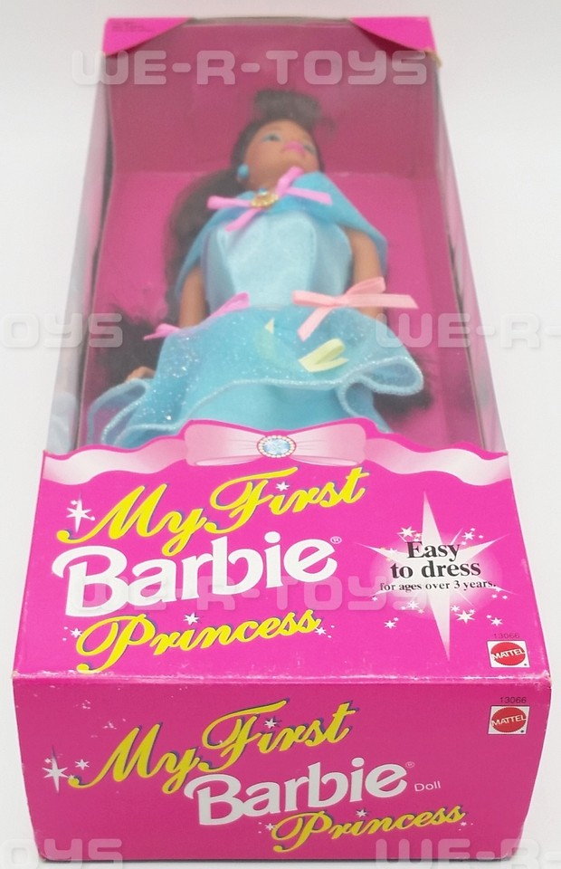 1994 My First Barbie Princess Doll Brunette Easy To Dress NRFB Mattel ...