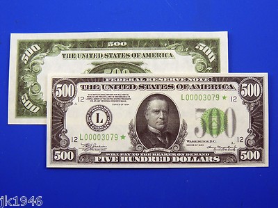 Reproduction $500 1934 FRN US Paper Money Currency Copy | eBay