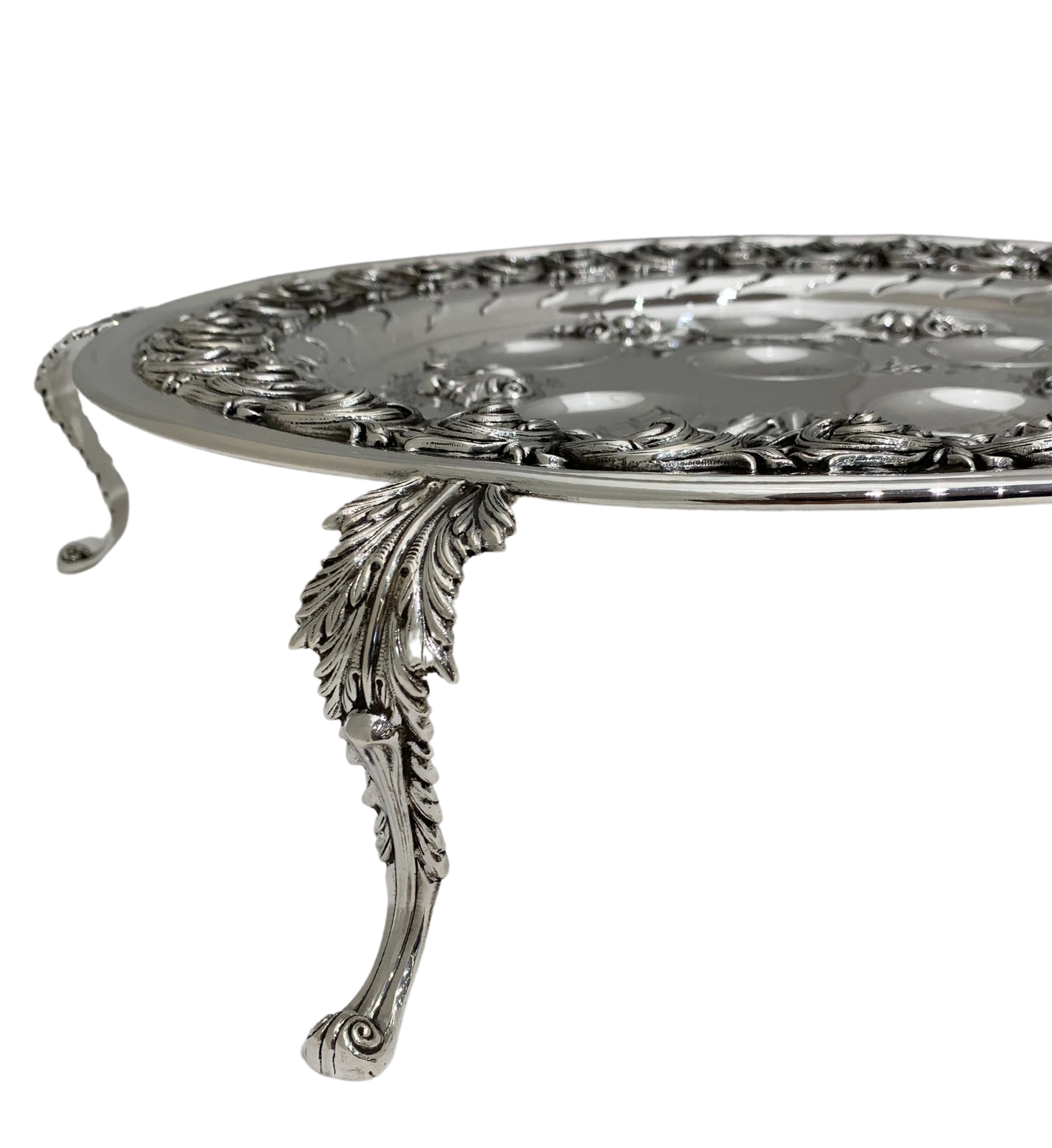 LARGE TOPAZIO 925 STERLING SILVER HANDMADE INTRICATE FLORAL ORNATE ...