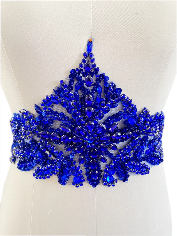 Rhinestone Applique Crystal Motif Shiny Bead for Wedding Fancy Dress ...