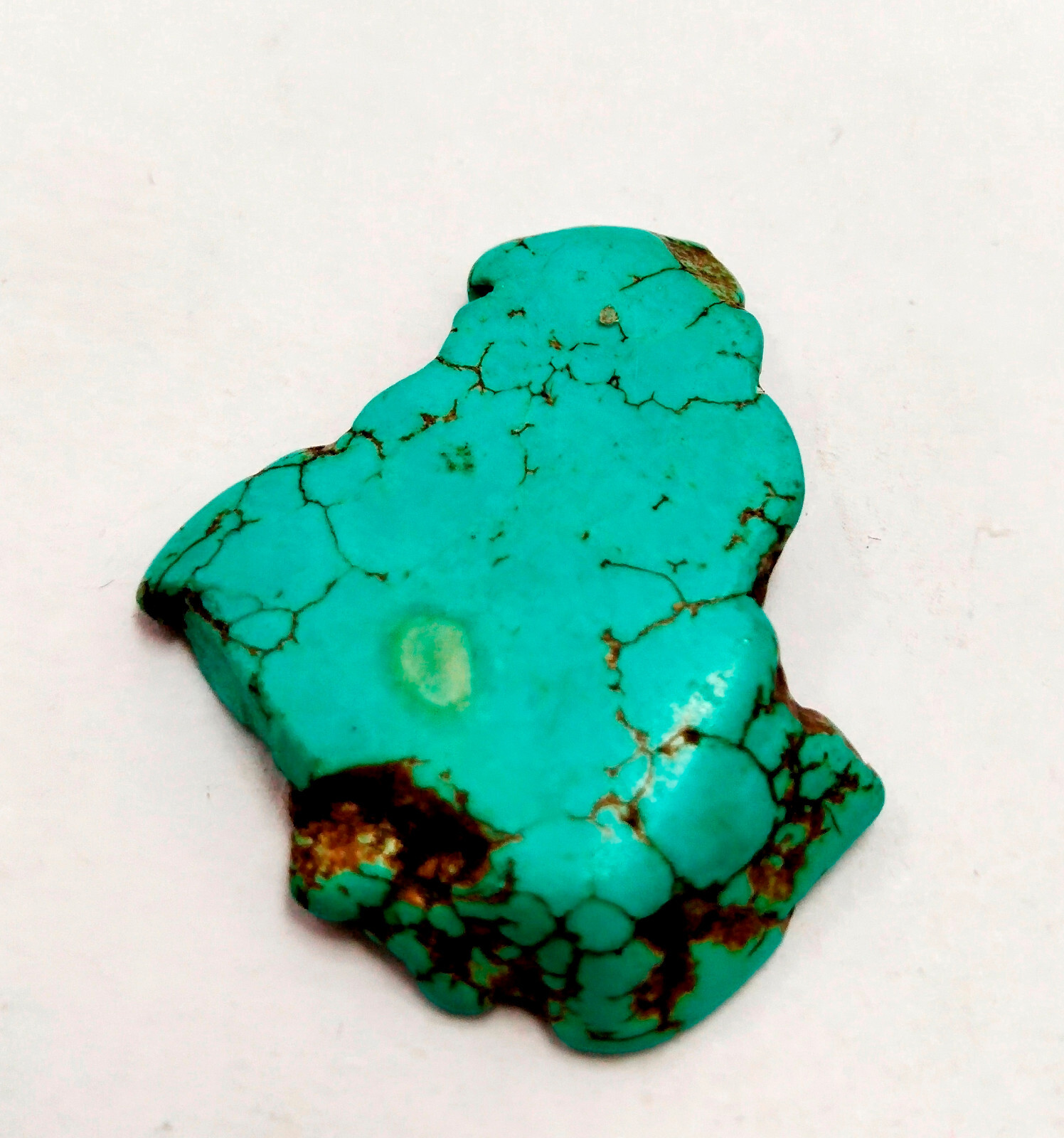 Natural Blue Turquoise Drilled 2 MM Hole Raw Slab Rough Loose Gemstone ...