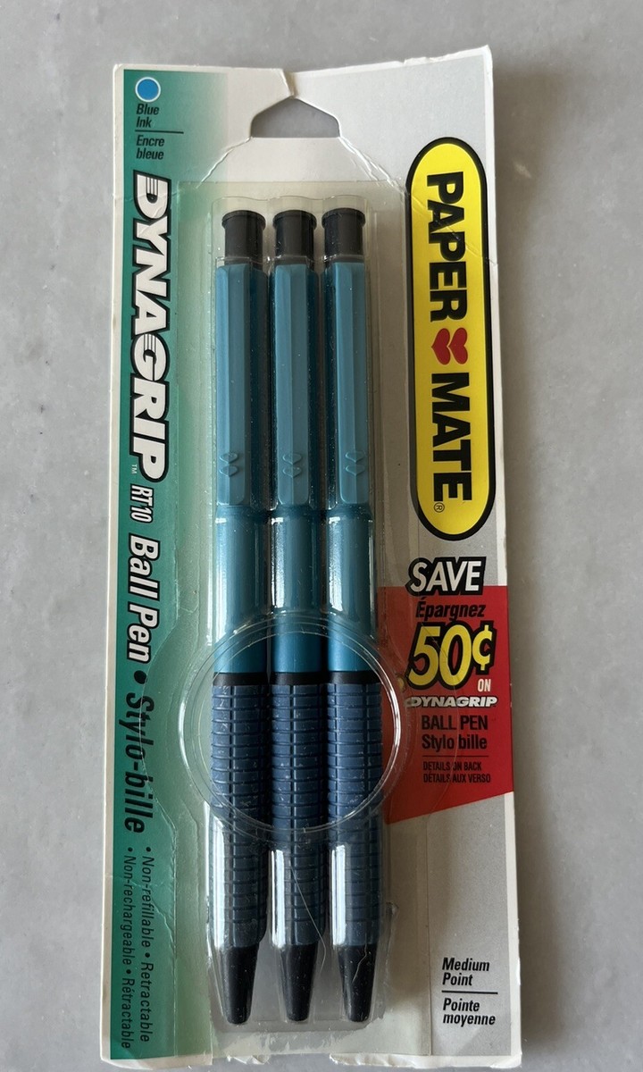 Vintage Papermate Dynagrip Rt10 Pen Med Point Purple Ink