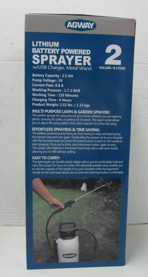 Agway 2 Gallon Lithium Battery Powered Sprayer | eBay