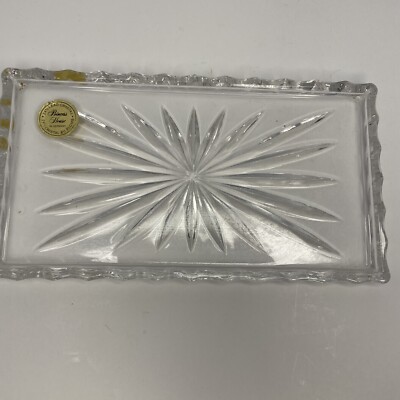 VTG Princess House Lead Crystal Vanity Tray Jewelry Makeup Coffee Tray ...