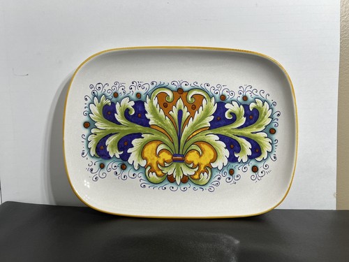 Nova Deruta Serving Platter Raffaellesco Italy Ceramic Tray Plate 14”x ...