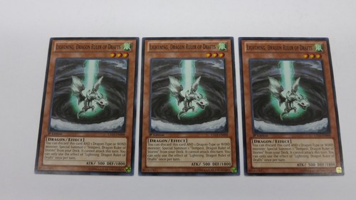 3x LIGHTNING DRAGON RULER OF DRAFTS 1ST LTGY-EN098 COMMON YUGIOH NM ...