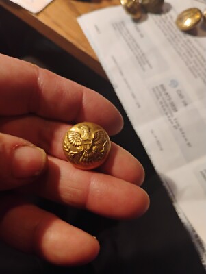 Original Civil War General Service Eagle Coat Button with Gilt RMDC | eBay