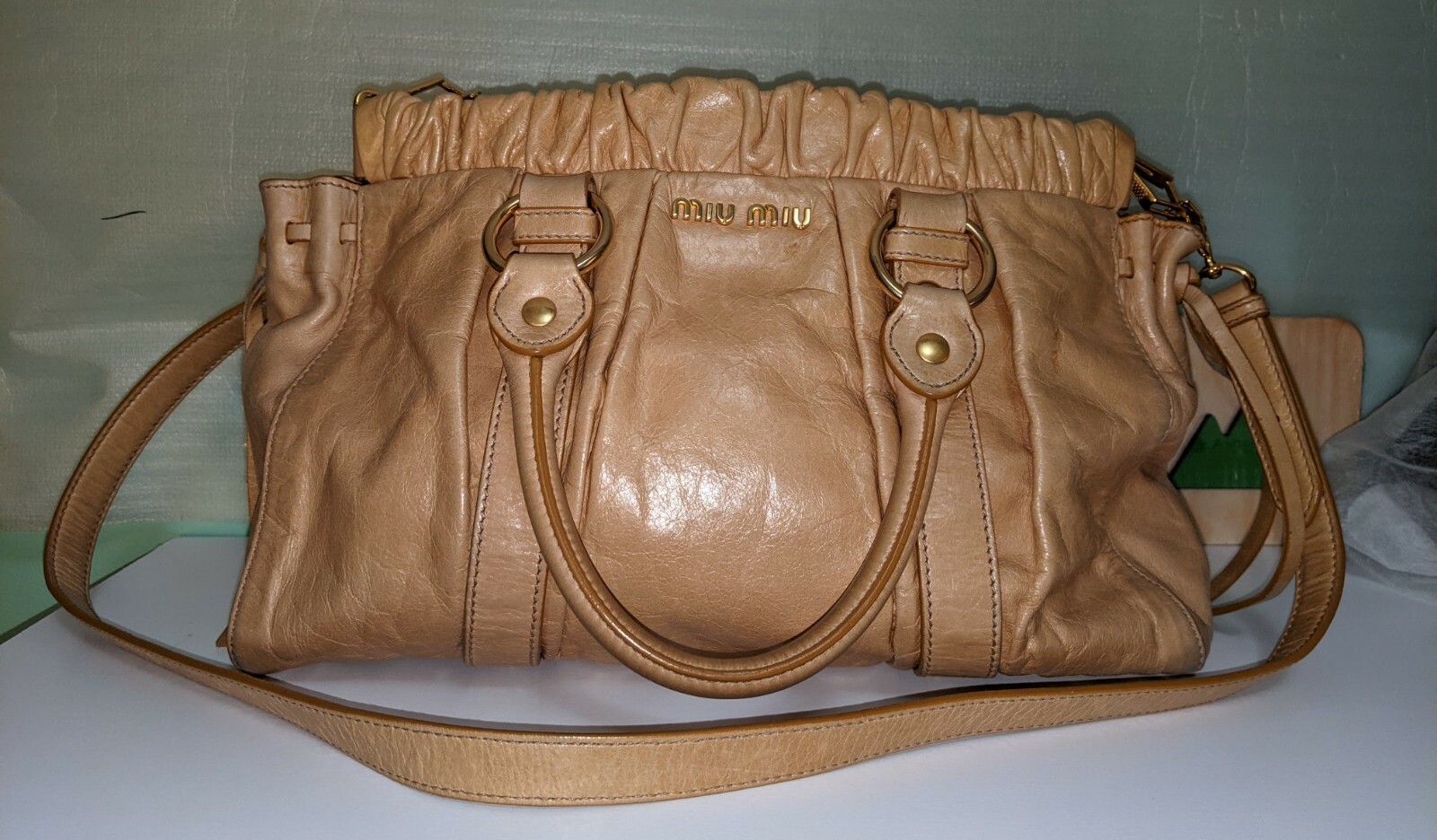 Miu Miu Leather Mustard