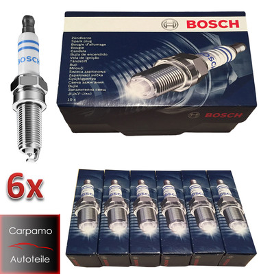 6x BOSCH Zündkerzen Doppelplatin 0242236510 FR7NPP332 BMW 0 242 236 510 ...