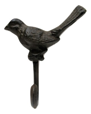 Rustic Vintage-Style 5" Cast Iron Bird Coat Hook Cabin Mud Room | eBay
